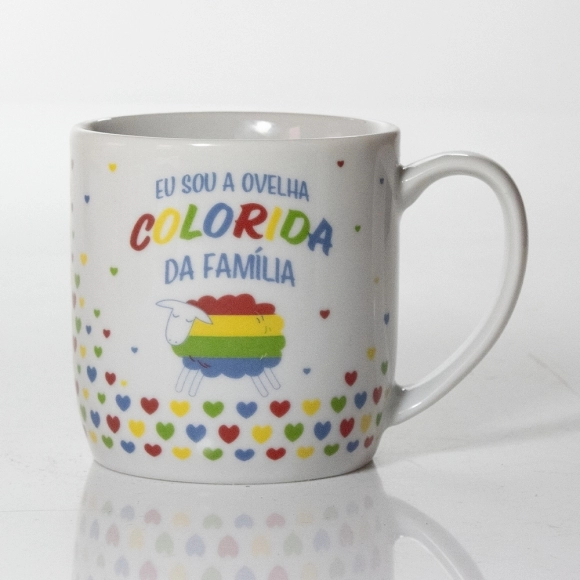 Caneca Urban Cores Ovelha Colorida 360ml